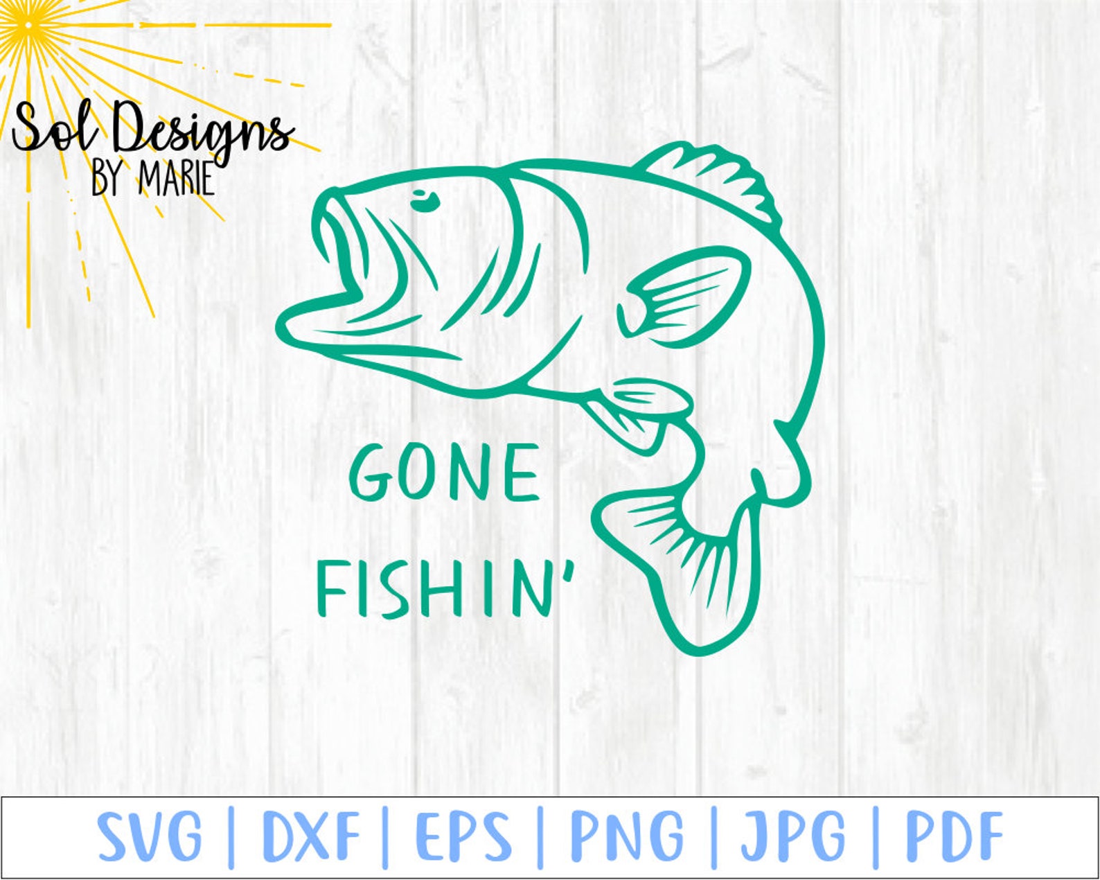 Gone Fishin' Svg Country Boy Girl Svg Fish Cut File | Etsy