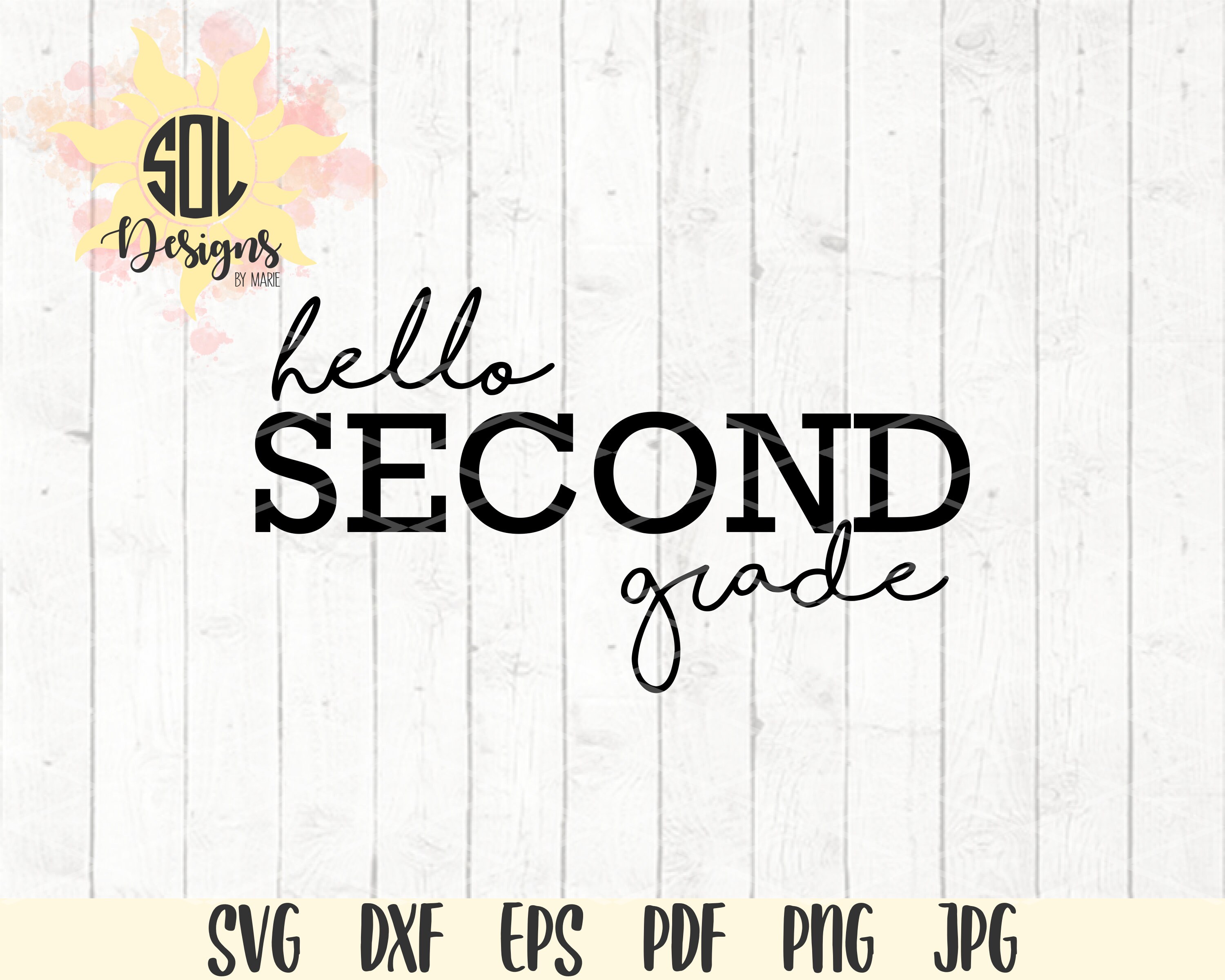 Hola Segundo Grado svg hola 2º grado escolar primario - Etsy México