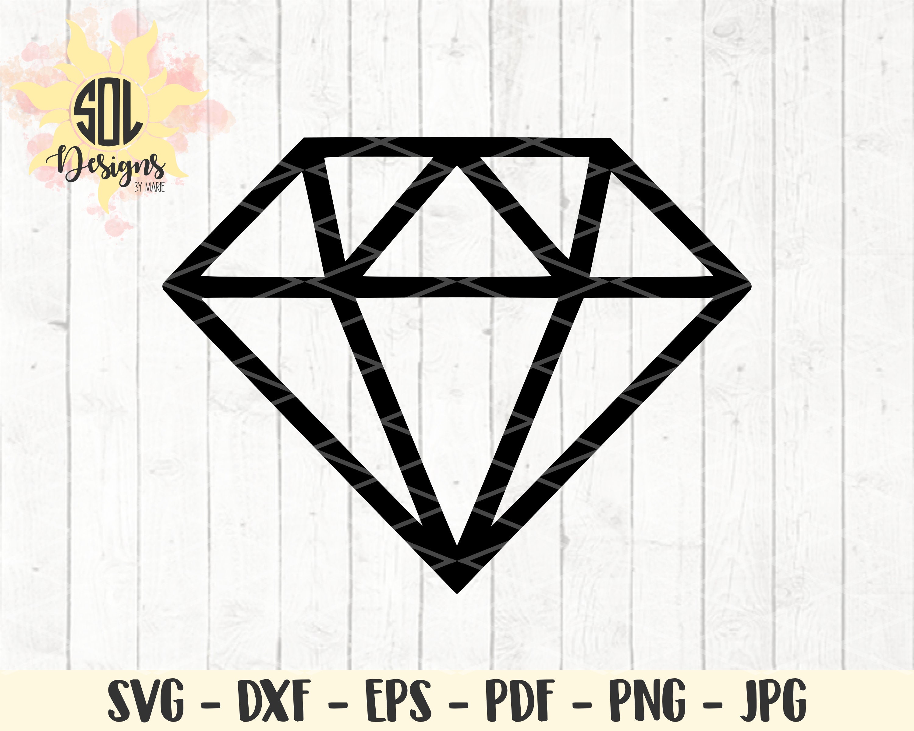 Diamond svg rich diamond ring engagement party Cricut | Etsy