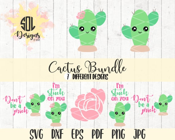 Cactus Bundle Floral Svg Succulents Cactuses Flower Floral | Etsy