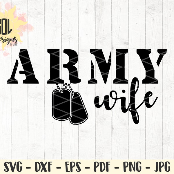 Army Army Army Wife Svg - Etsy