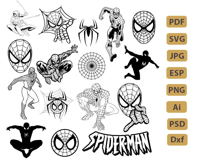 Spider man svg,png,dxf,Spider man bundle svg,png,dxf,marvel svg,png,dxf ...
