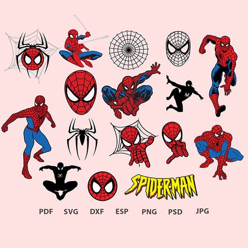 Clipart Cutting File Spider Man Logo And Face Svg Dxf Eps Pdf Png