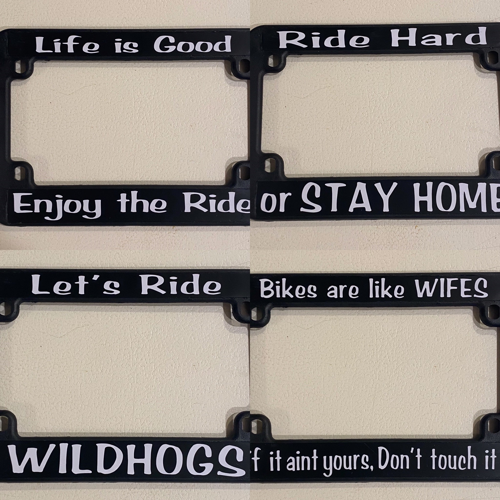Personalized Motorcycle License Plate Frame - Etsy
