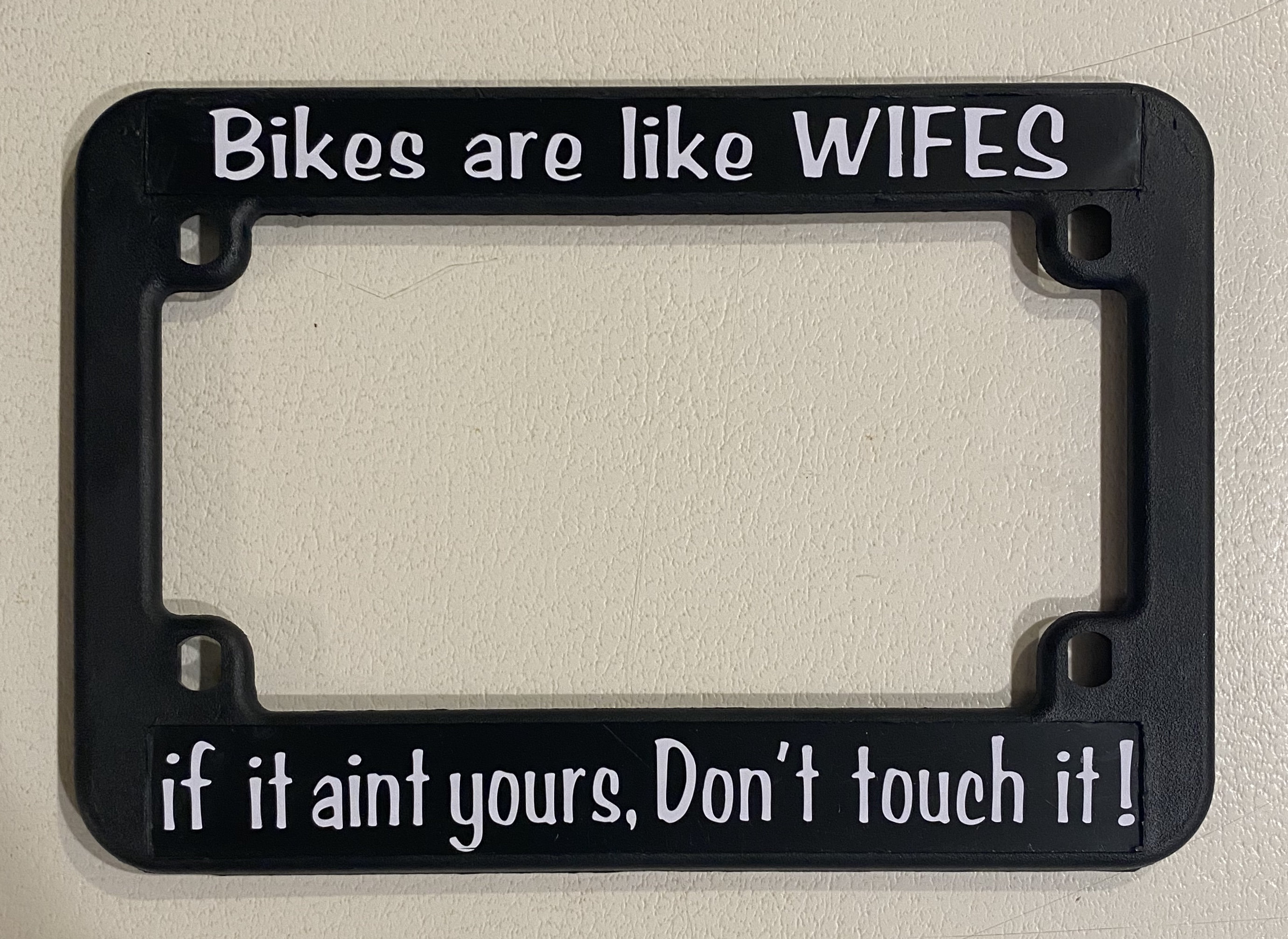 Personalized Motorcycle License Plate Frame - Etsy