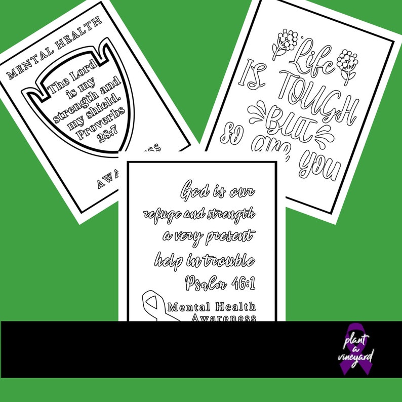 Mental Health Awareness Coloring Page 10-page Coloring Book - Etsy
