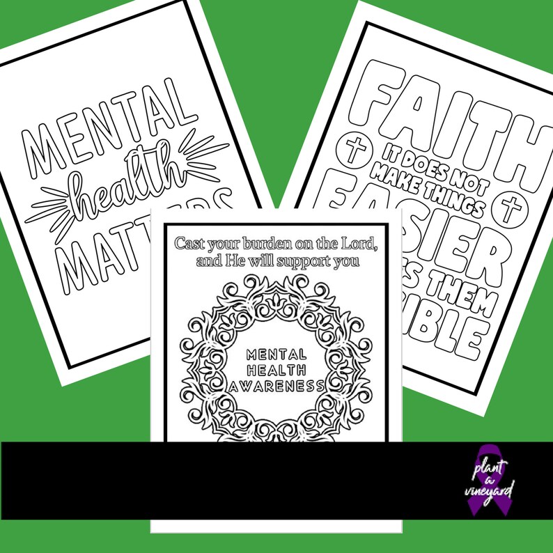 Mental Health Awareness Coloring Page 10-page Coloring Book - Etsy