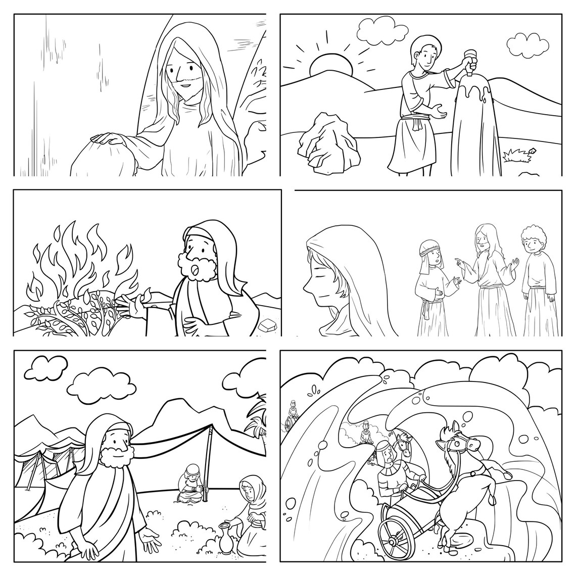 25 Christian Coloring Book Pages Homeschool Curriculum Sunday School ...