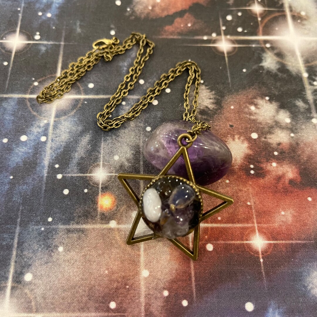 Pentacle Witches Amulet Witchcraft Riki Crystals Amulet - Etsy