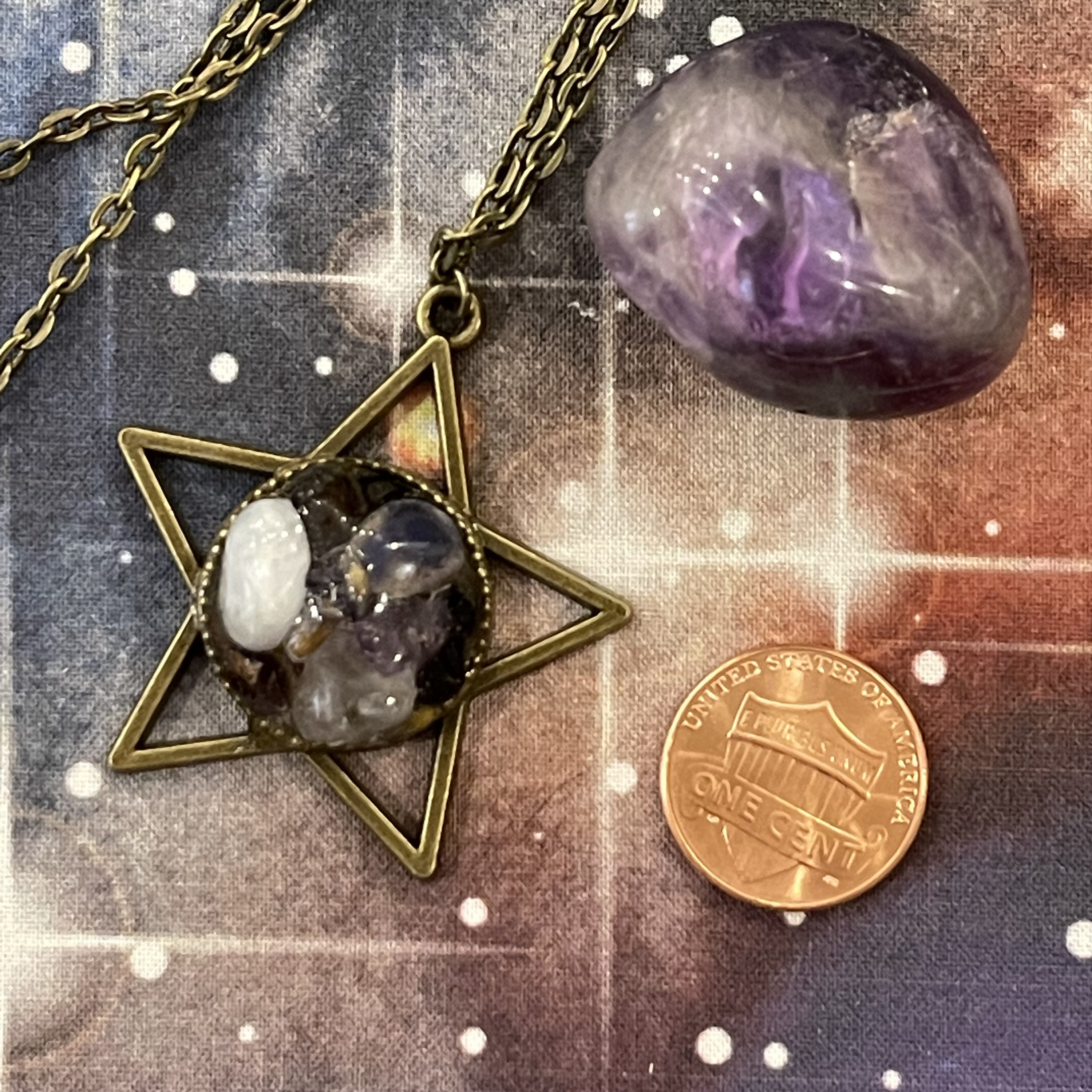 Pentacle Witches Amulet Witchcraft Riki Crystals Amulet - Etsy