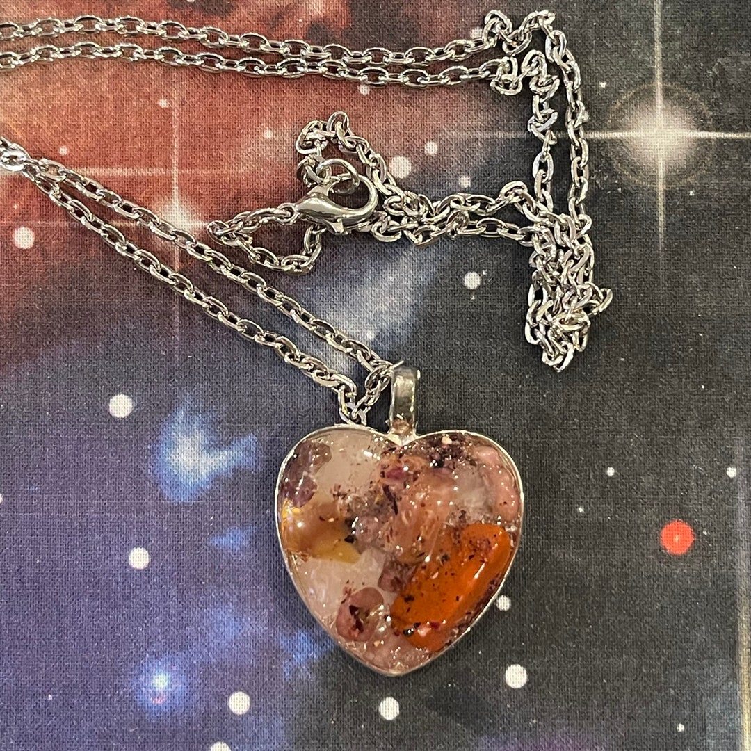 Valentines Crystals Amulet- Love, Chakra, Romance, Reiki, Passion, Pink ...