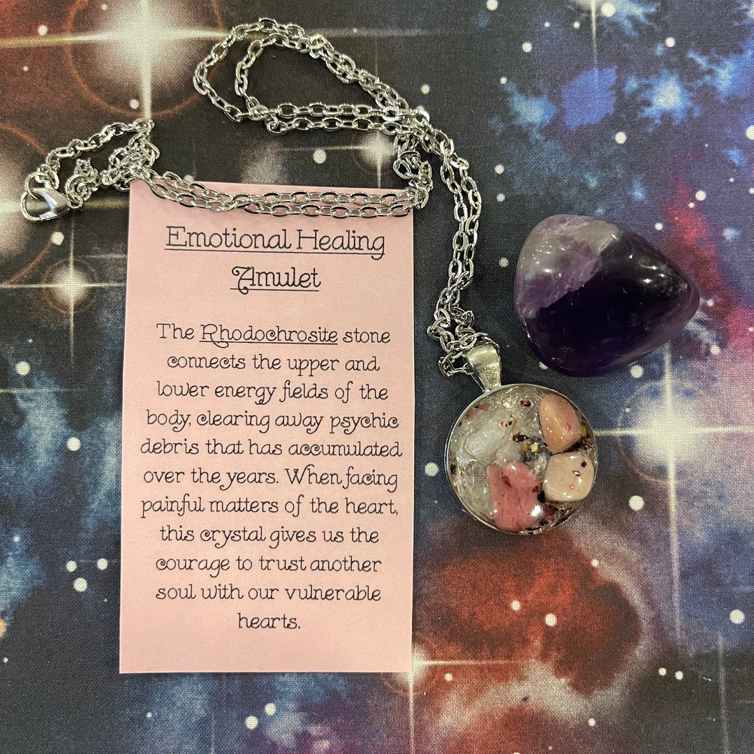 Emotional Healing Amulet - Jewelry, Witch, Necklace, Reiki, Crystals ...