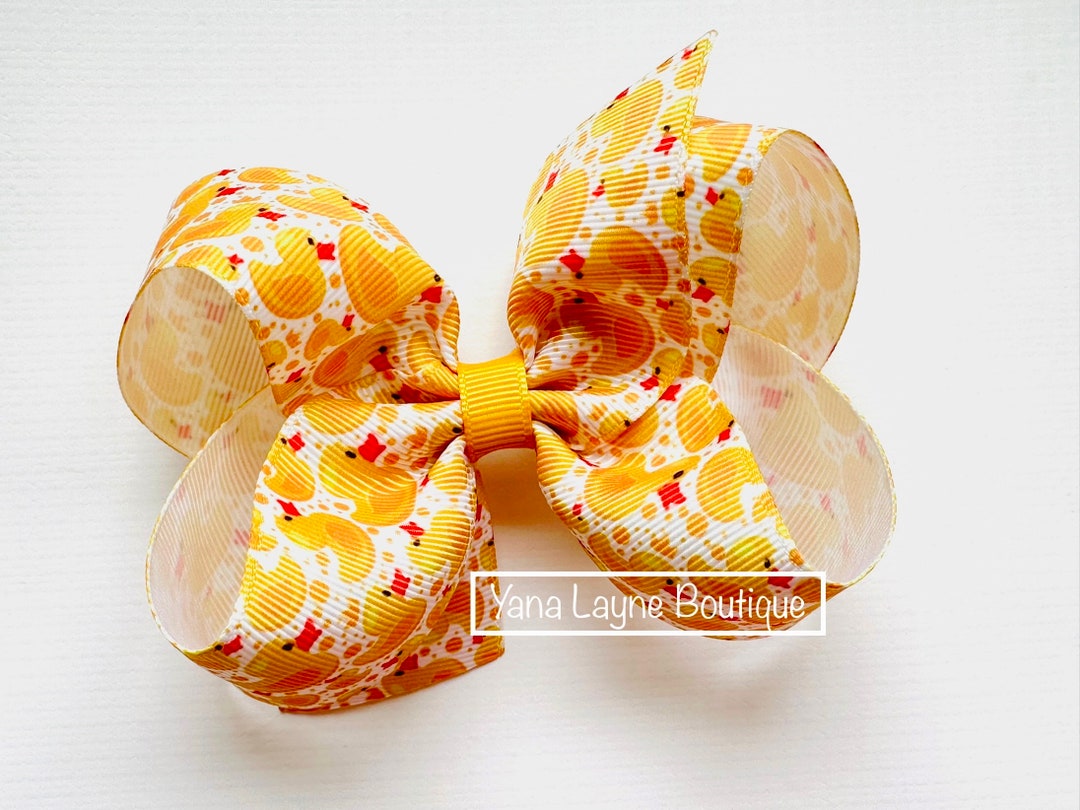 4 Inches Duck Hairbow, 4 Inch Hair Bow, Solid Hair Bow, Chicks Hairbow, Duck Hairbow, Bow, Hair ...