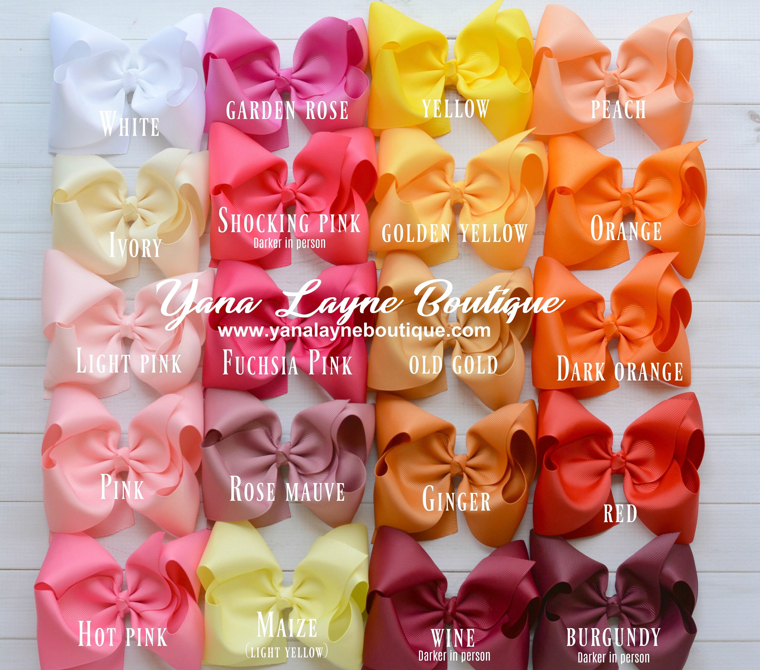 4 Inches Hairbow, 4 Inch Hair Bow, Solid Hair Bow, Twisted Hairbow ...