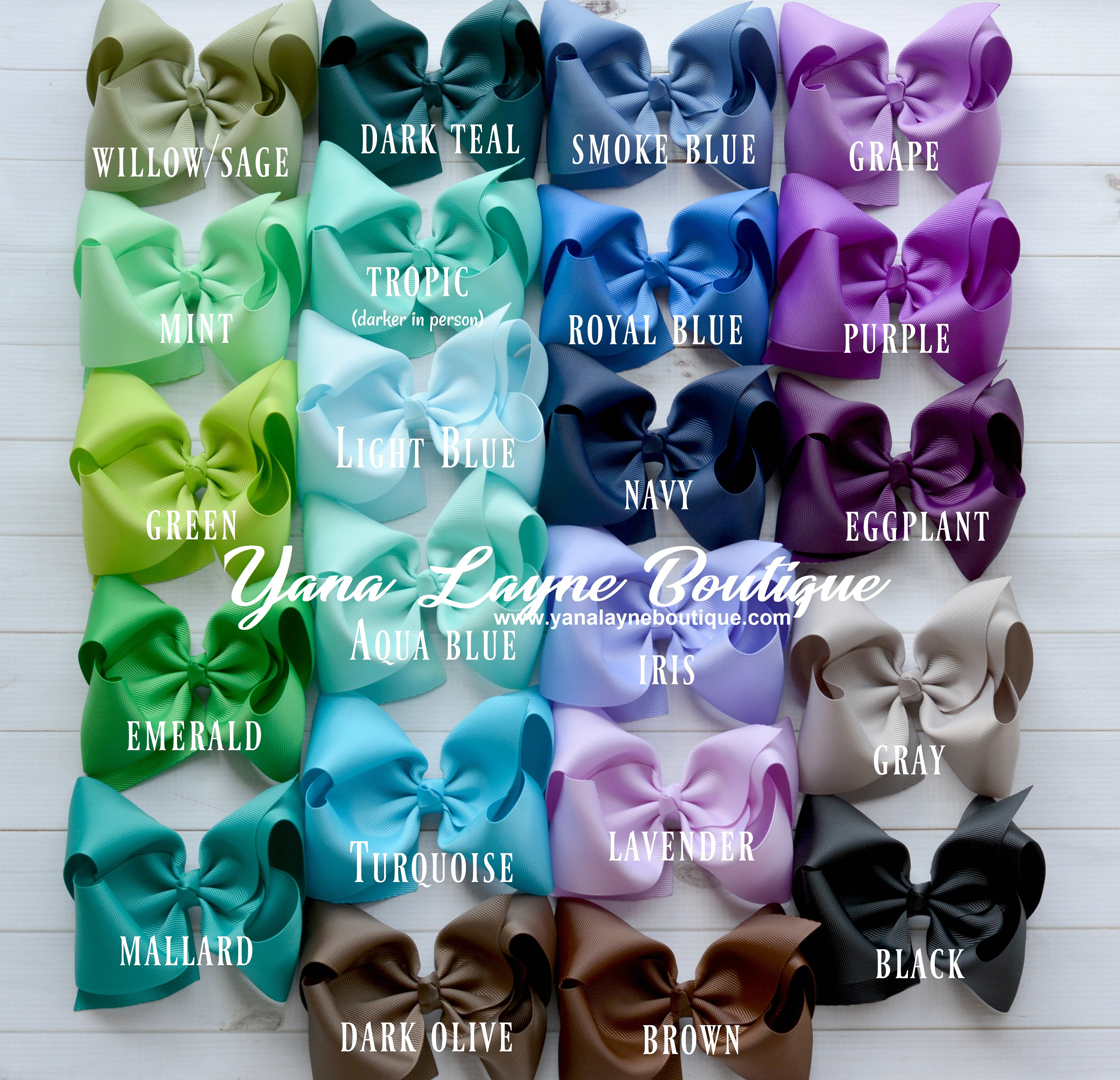4 Inches Hairbow, 4 Inch Hair Bow, Solid Hair Bow, Twisted Hairbow ...