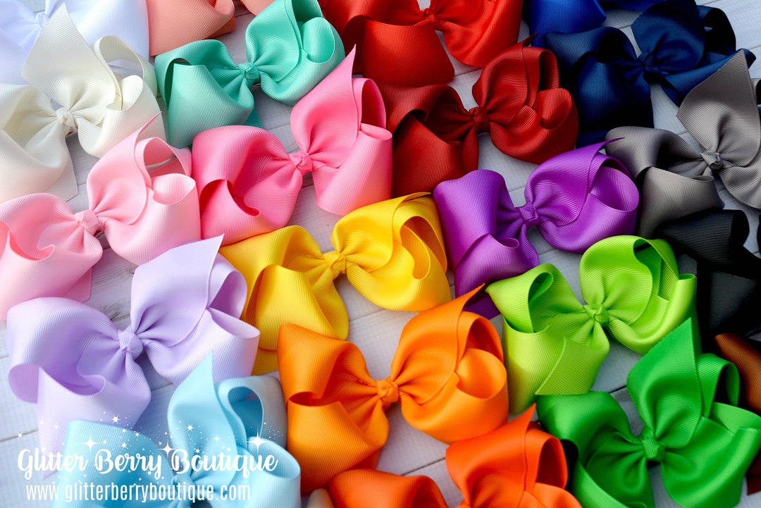 5-7 Inches Hairbow, 5 Inch Hair Bow, Solid Hair Bow, Twisted Hairbow ...