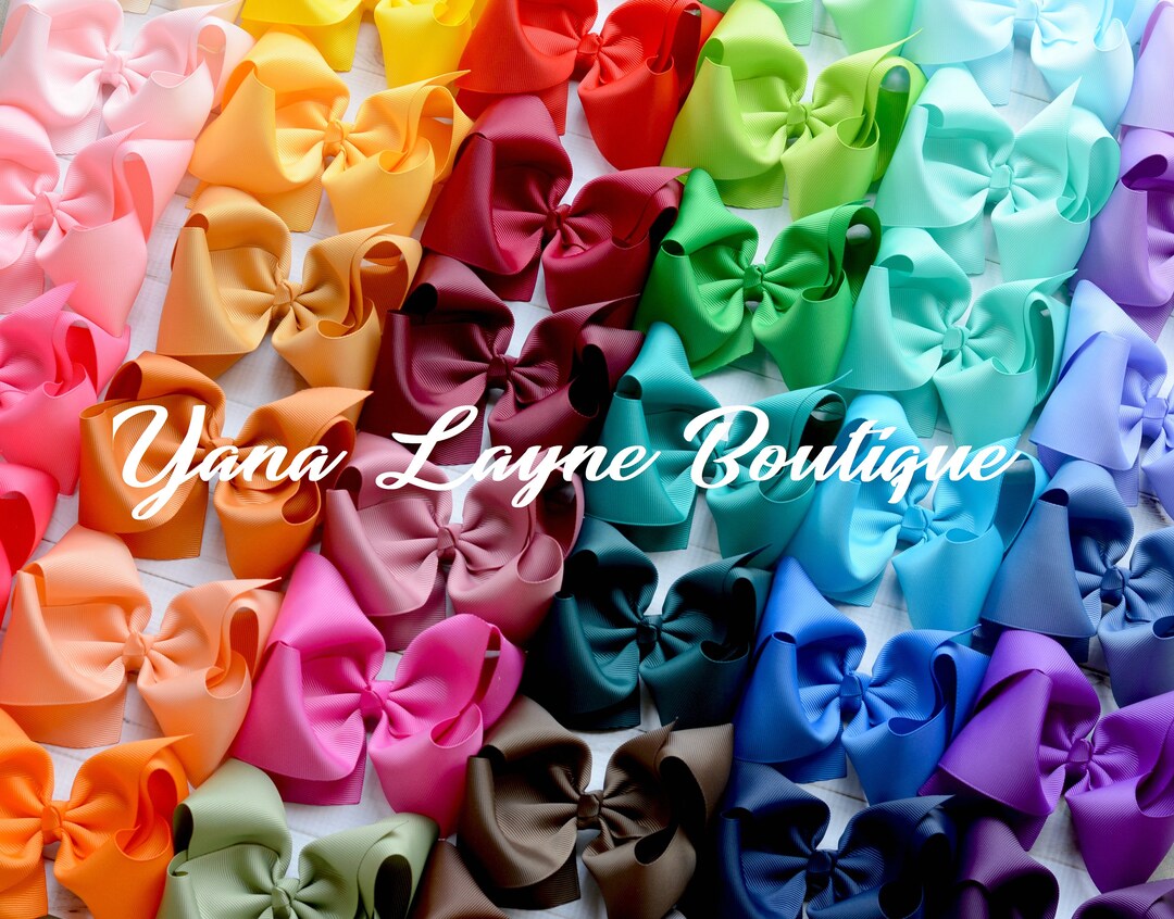 4 Inches Hairbow, 4 Inch Hair Bow, Solid Hair Bow, Twisted Hairbow ...