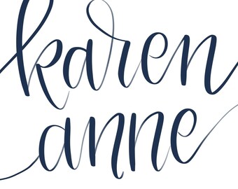 Baby name art | Etsy