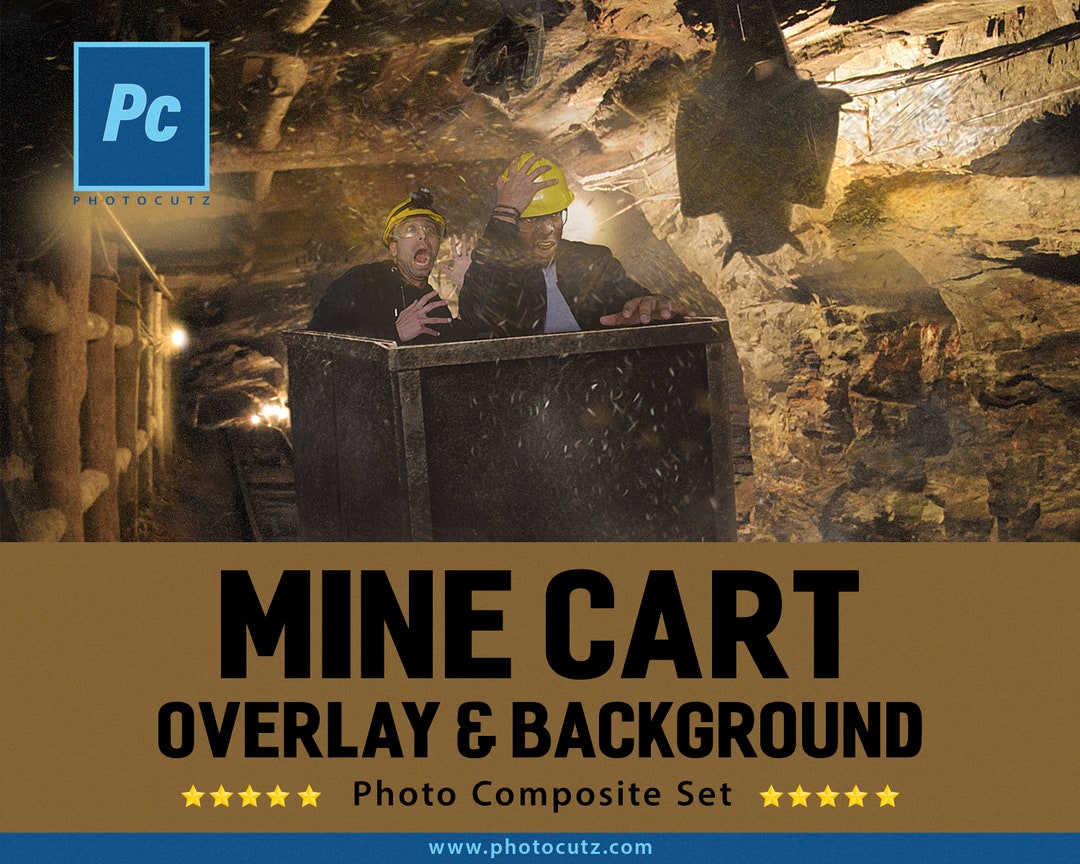 Mine Cart, Mine Cave High Res. Photoshop Photo Composite Overlay ...