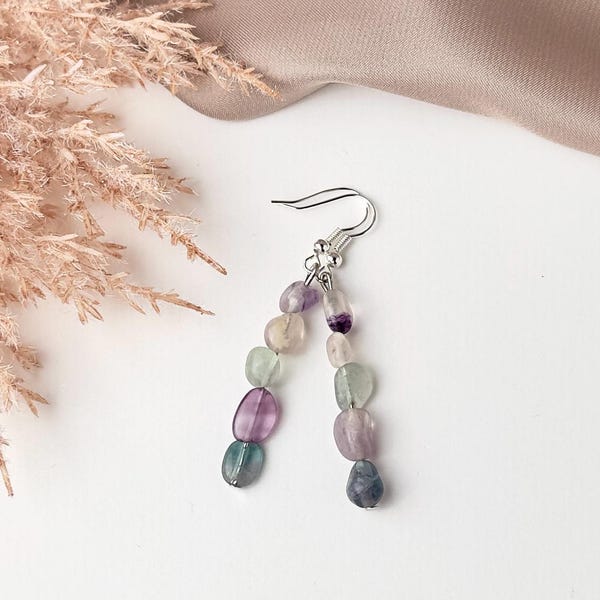 Fluorite Earrings - Etsy