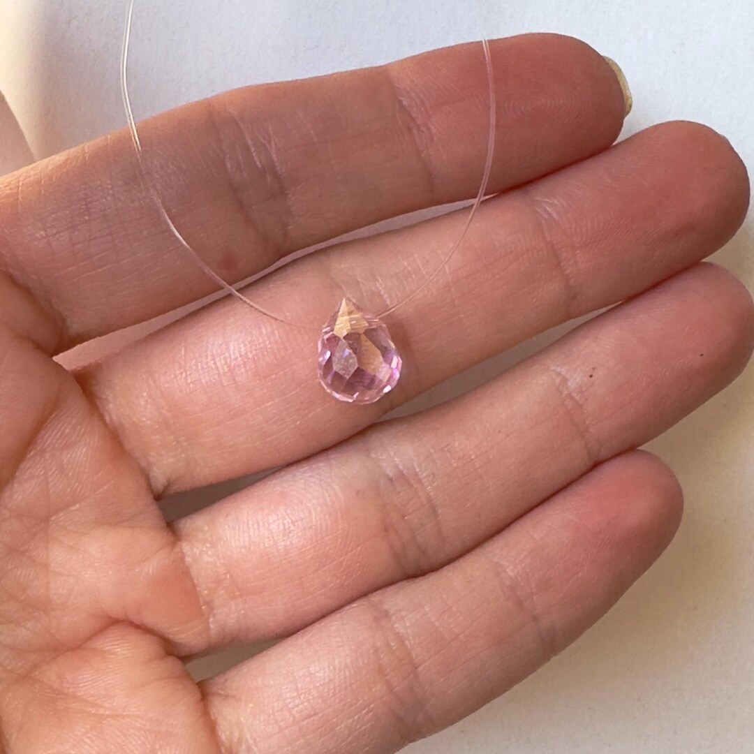 Crystal Necklace - Invisible Necklace - Illusion Necklace - Floating ...