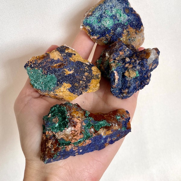 Azurite Malachite Crystal Cluster - Etsy
