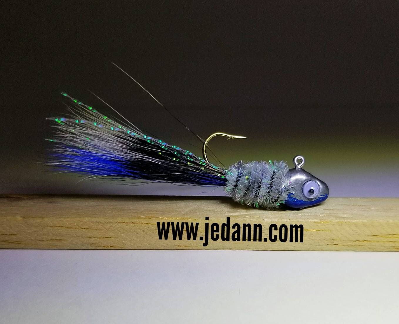 3-Pack Silver Shiner Hair Jig Crappie Bass Bluegill Ice Fishing Sports ...