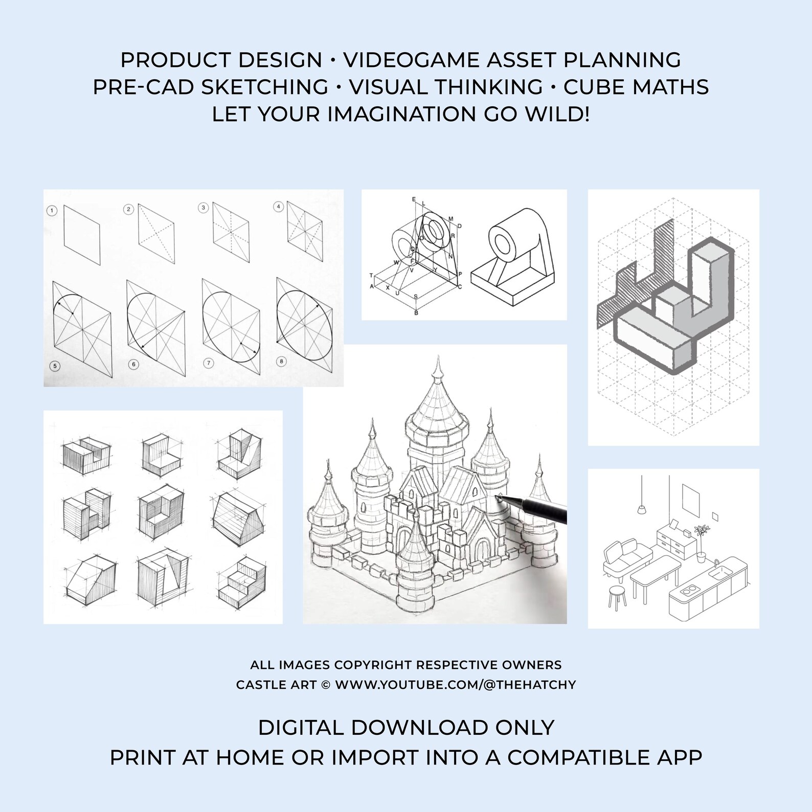 Isometric Graph Paper: Dotted & Lined, A3/A4 Sizes (digital Download ...