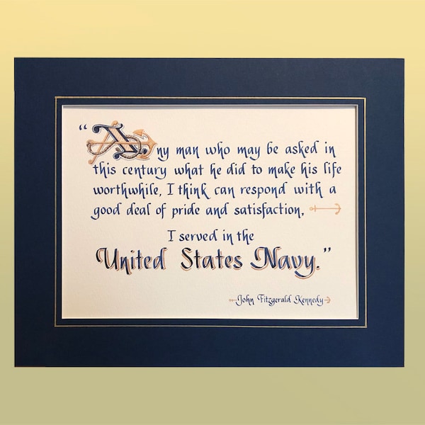 Navy Quote - Etsy