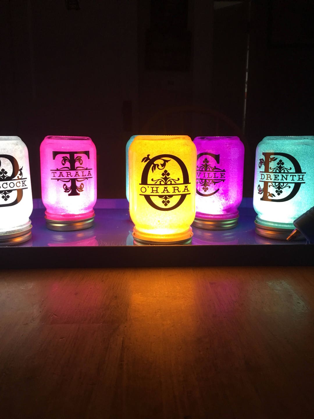 Monogram, Monogram Night Light, Monogram Gift, Minightlights - Etsy