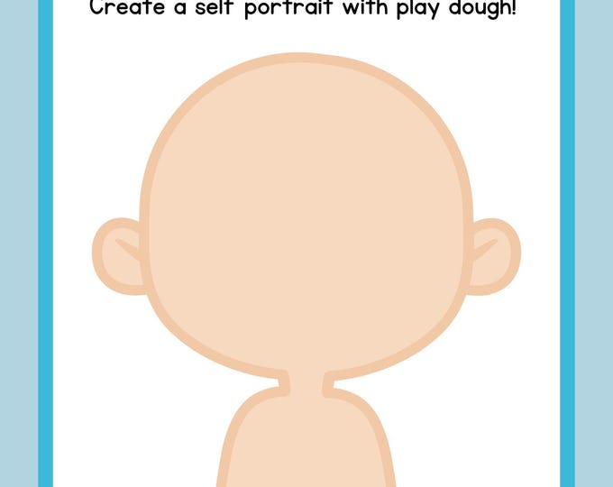 Self Portrait Play Dough Mat Printable | Kids Activity Mat | Fun ...