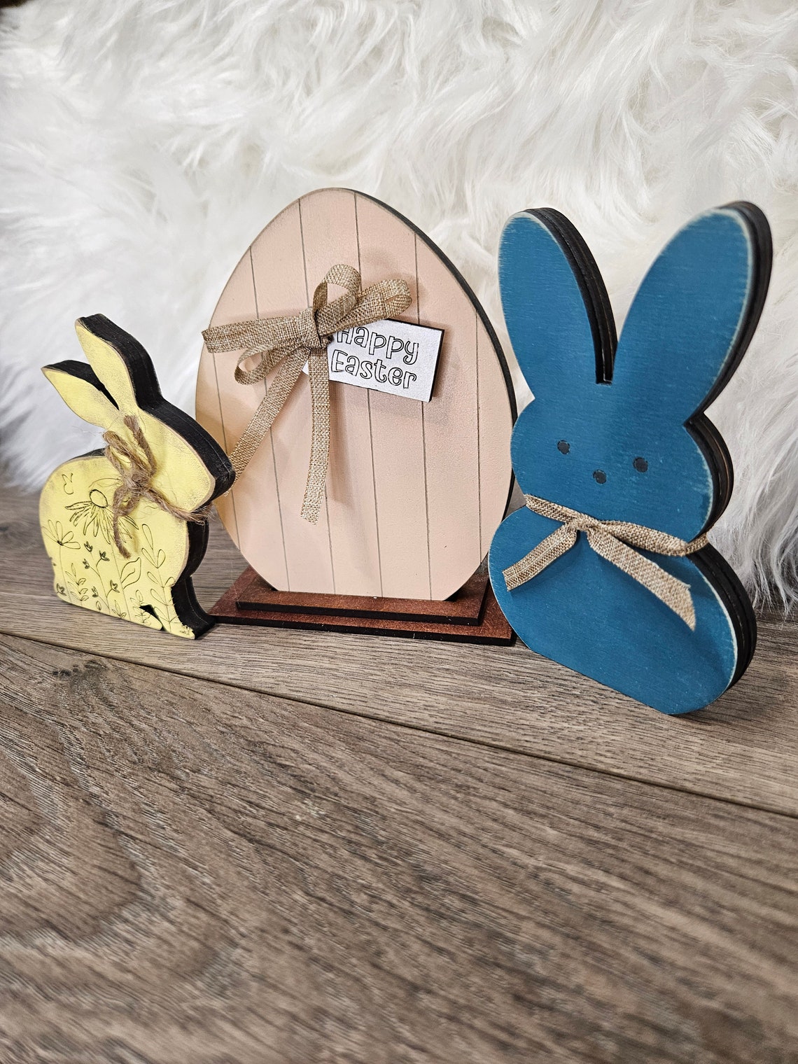 Handmade Easter Bunnies, Easter Egg, Farmhouse, Shabby Chic, Rustic ...