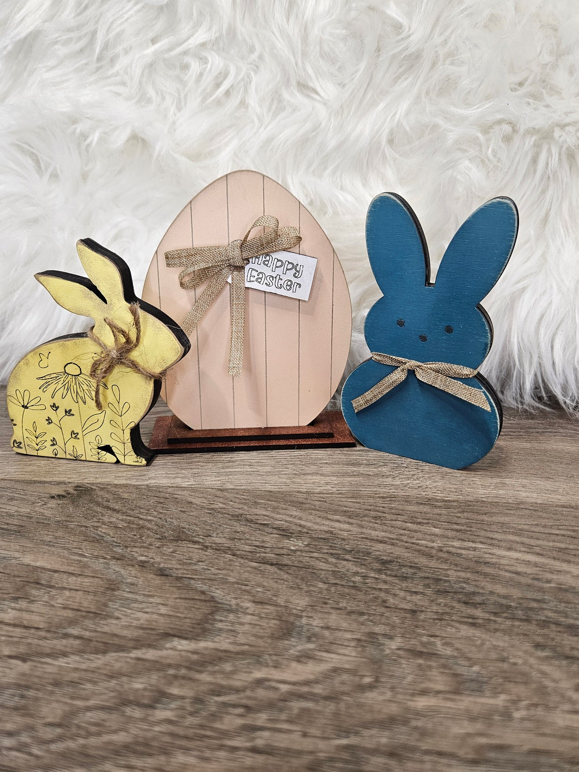 Handmade Easter Bunnies, Easter Egg, Farmhouse, Shabby Chic, Rustic ...