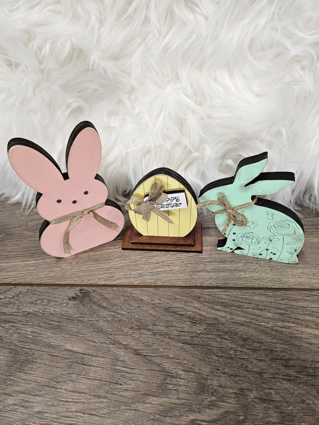 Handmade Easter Bunnies, Easter Egg, Farmhouse, Shabby Chic, Rustic ...