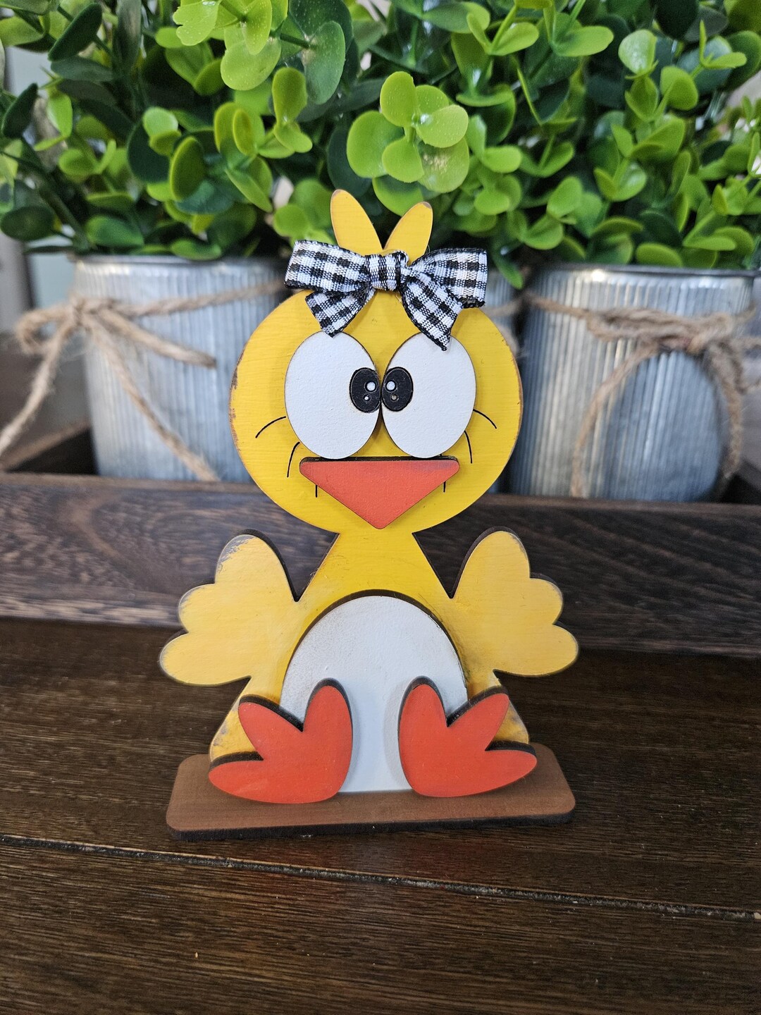 Handmade Wooden Chick Decor – Rustic Easter Farmhouse Tiered Tray ...