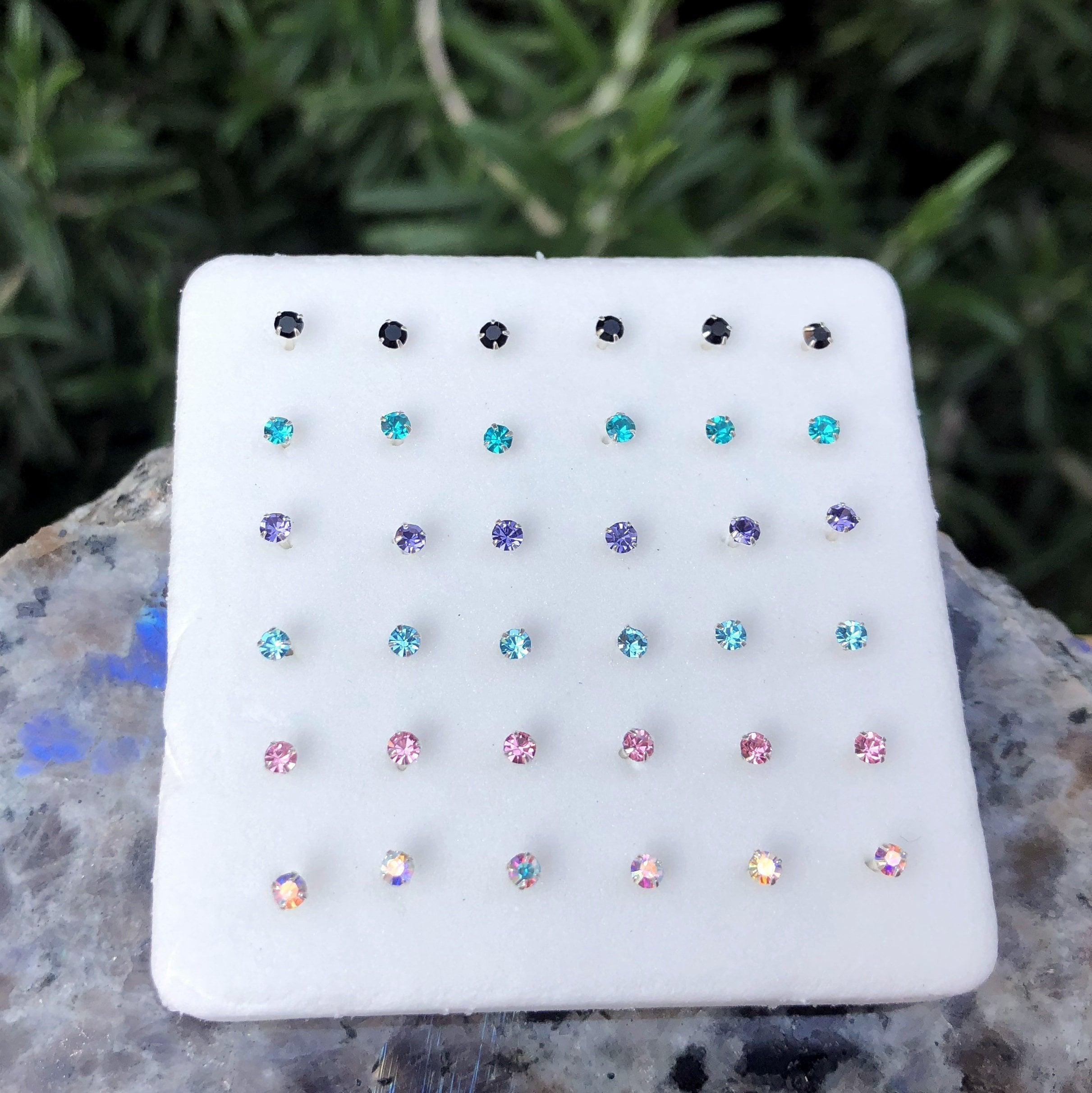 Tiny Nose Ring, Micro Nose Stud, Colored Ball End Stud, 925 Sterling ...