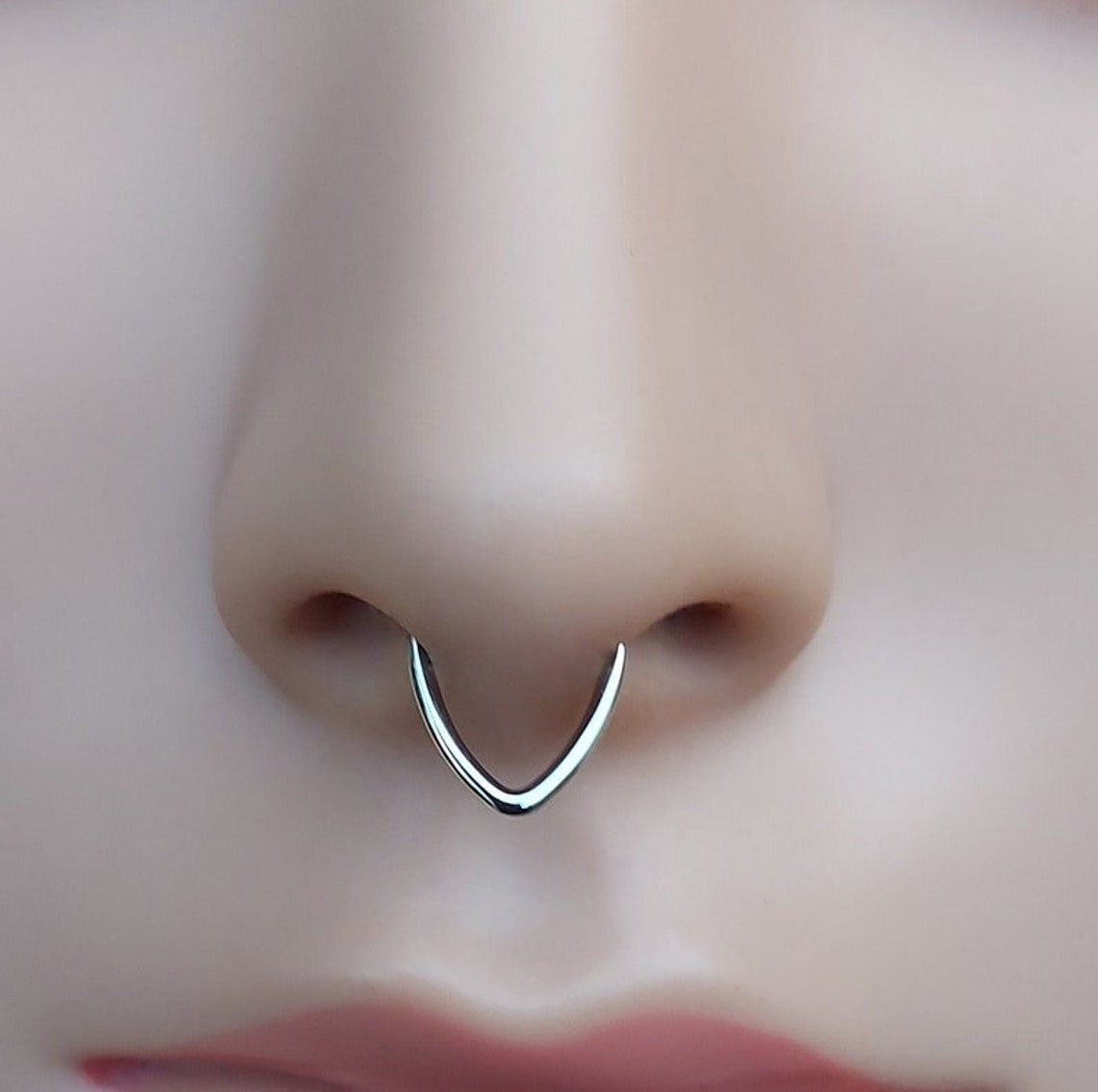 Triangle Septum Ring Clicker - Chevron Septum Ring- V Shaped Septum ...