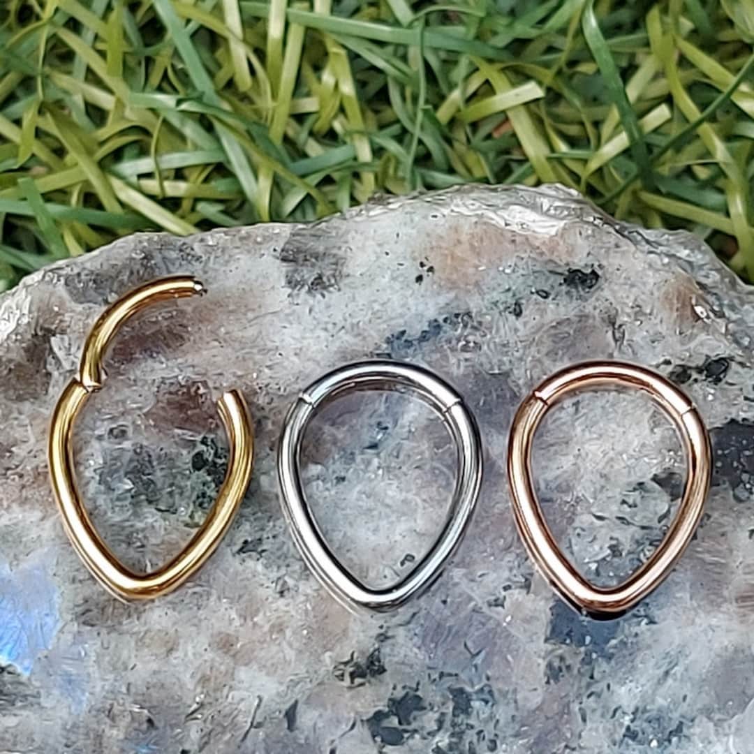 Triangle Septum Ring Clicker - Chevron Septum Ring- V Shaped Septum ...