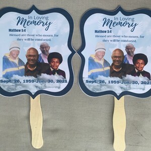 Memorial Fans, Photo Fans in Memory Of - Etsy