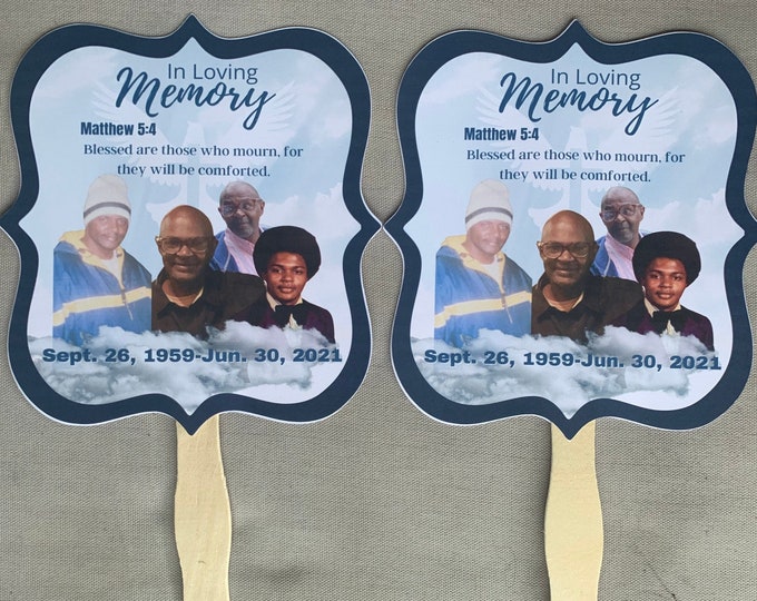 Memorial Fans, Photo Fans in Memory Of - Etsy