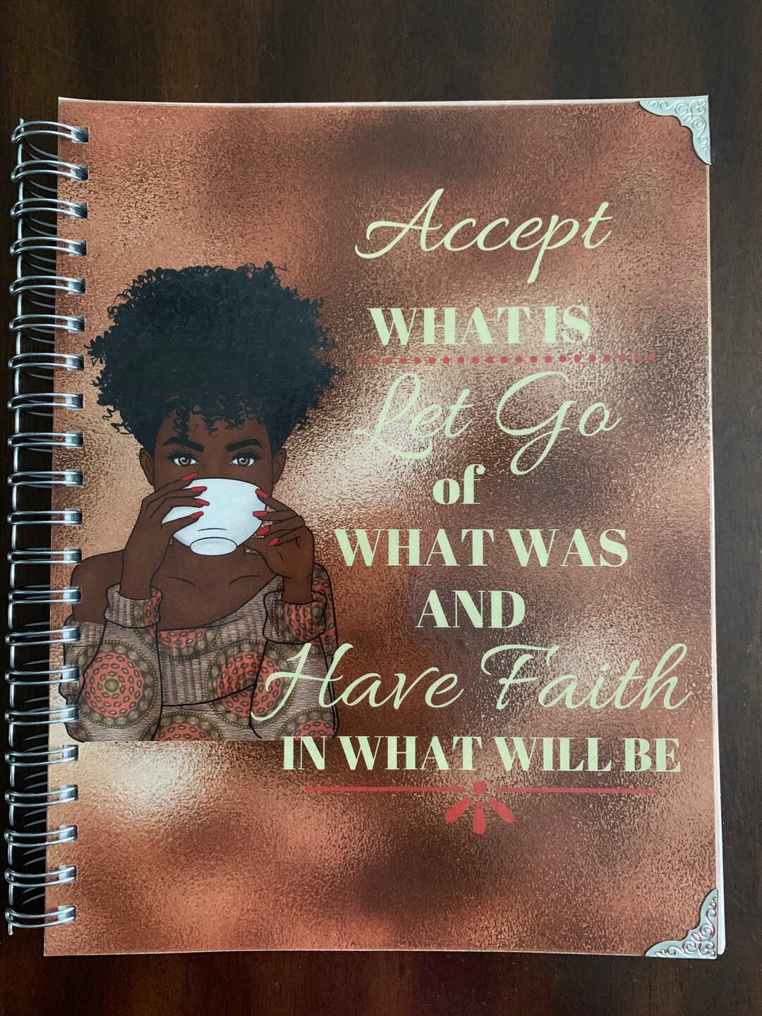 Personalized Black Girl Journal or Daily Planner, African American ...