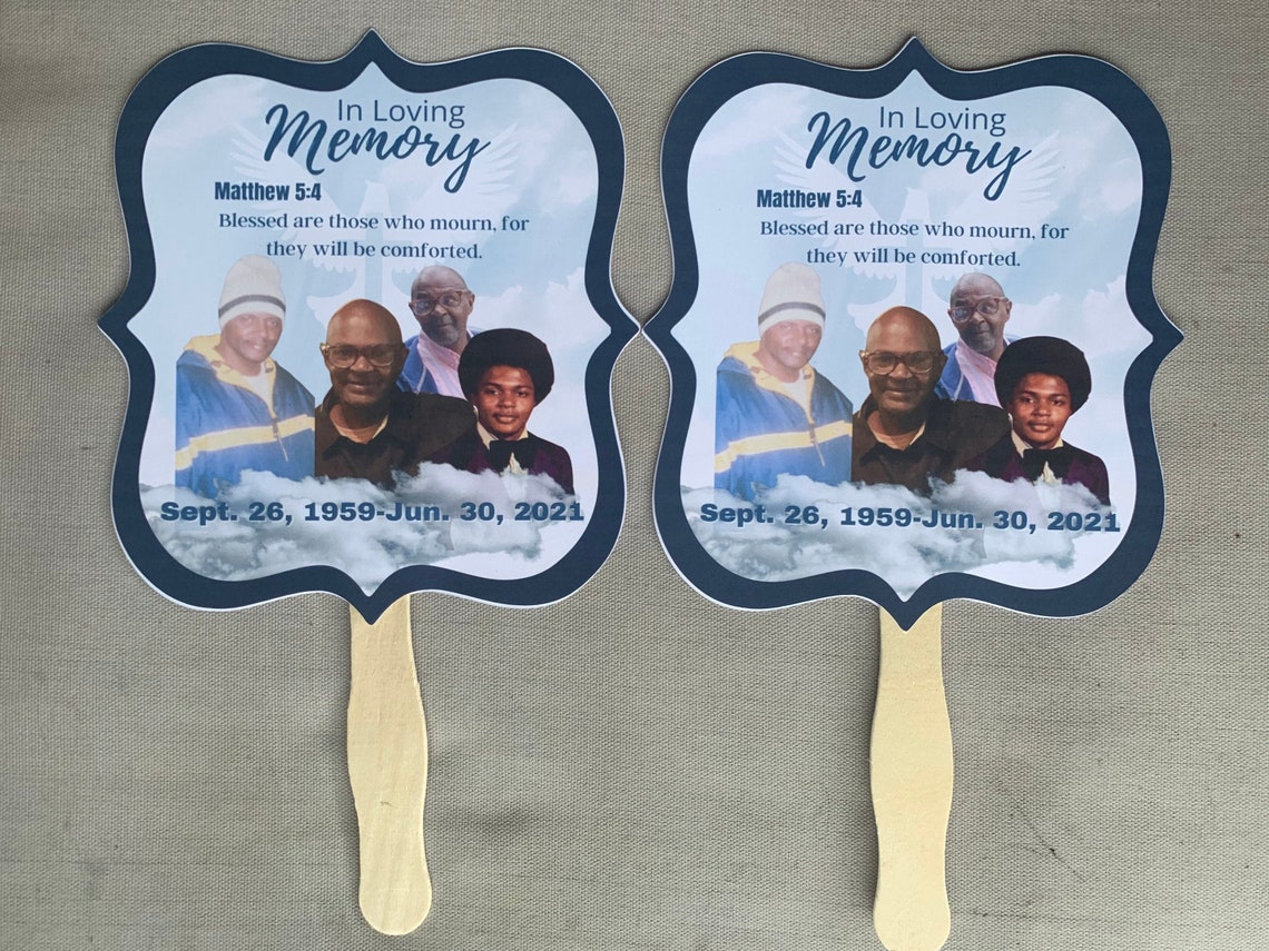 Memorial Fans Photo Fans in Memory Of - Etsy