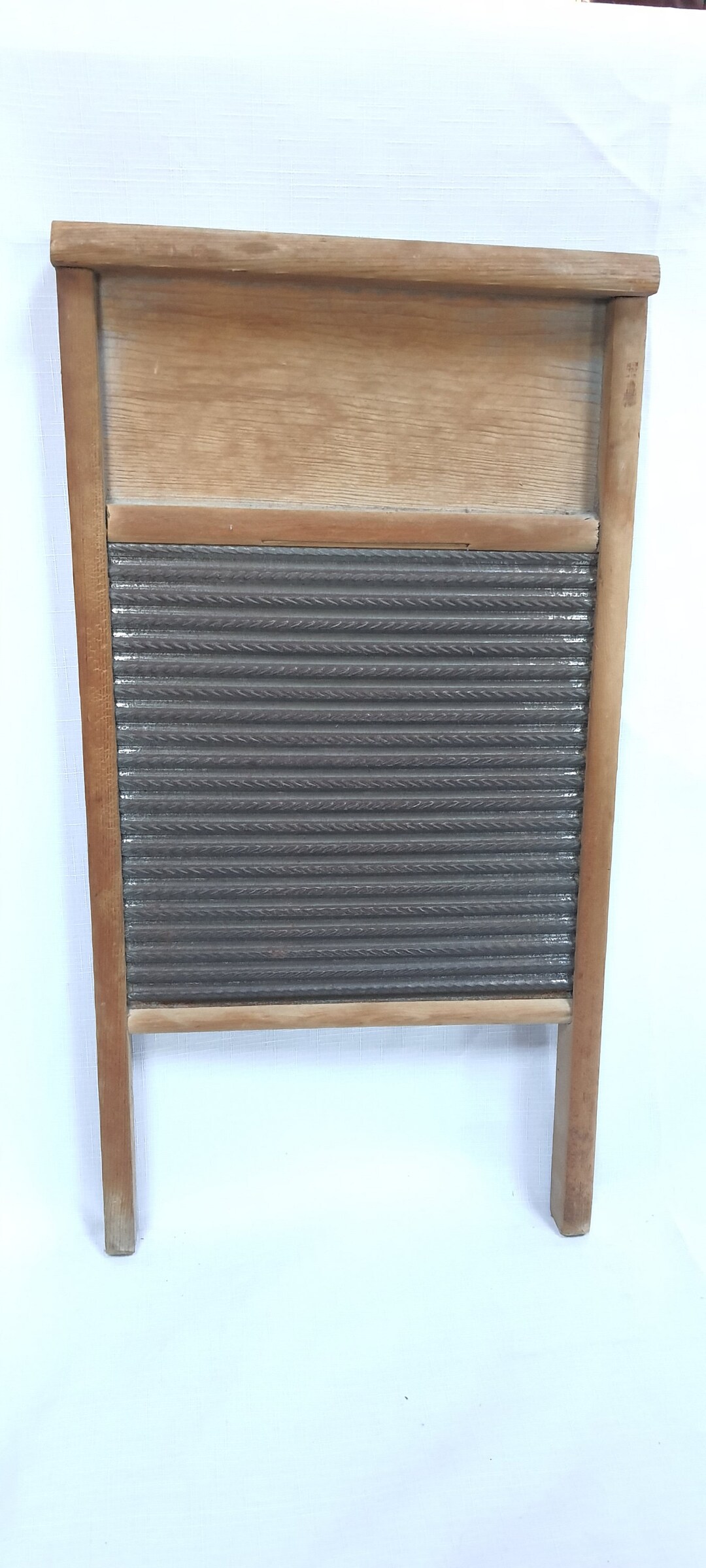 Vintage Large Wood Metal Washboard, Silver Columbus Washboard Co. 23.75 ...