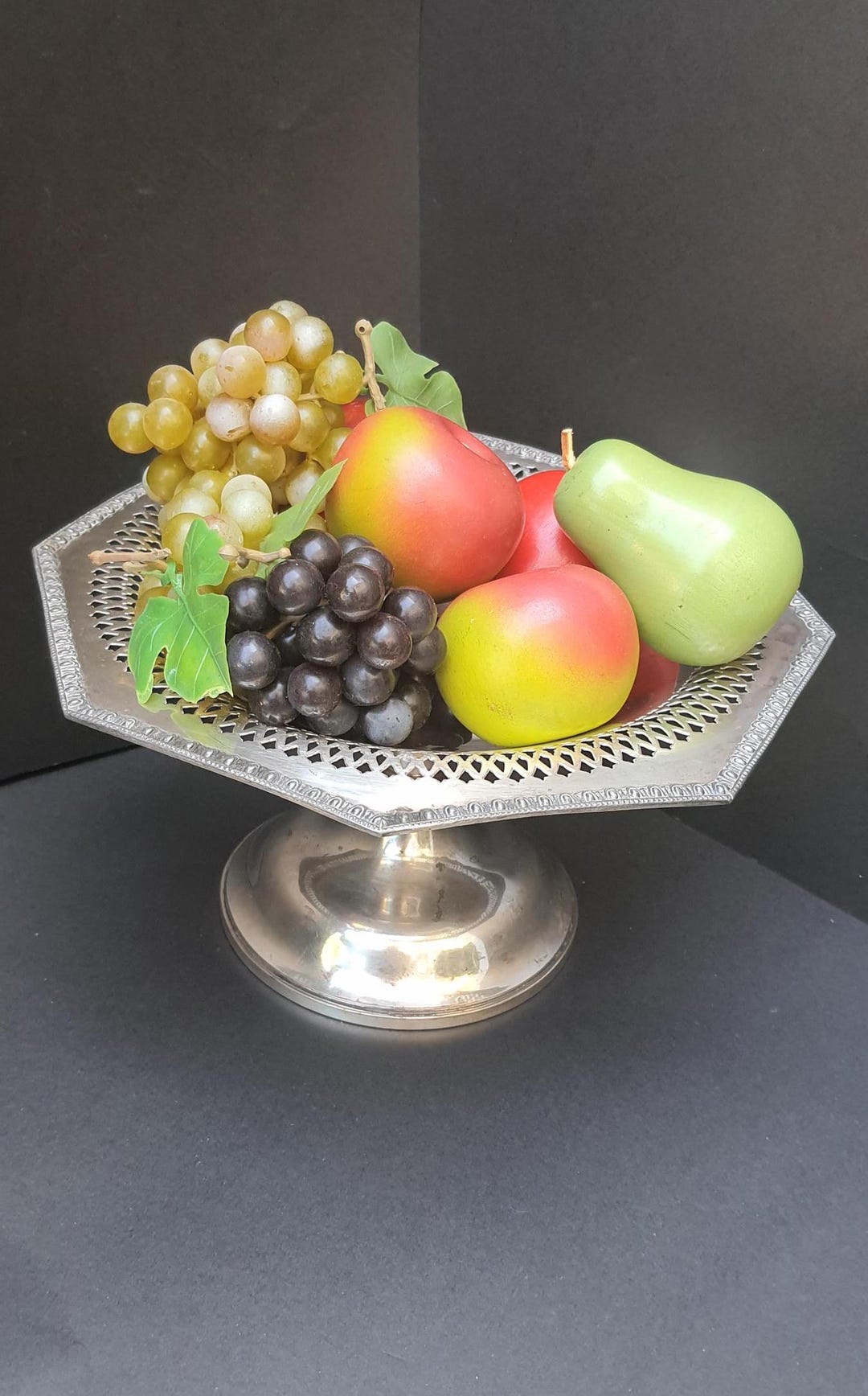 Fruit Bowl Vintage Royal Silver Sheffield Plate Fruit Bowl, Pierced ...