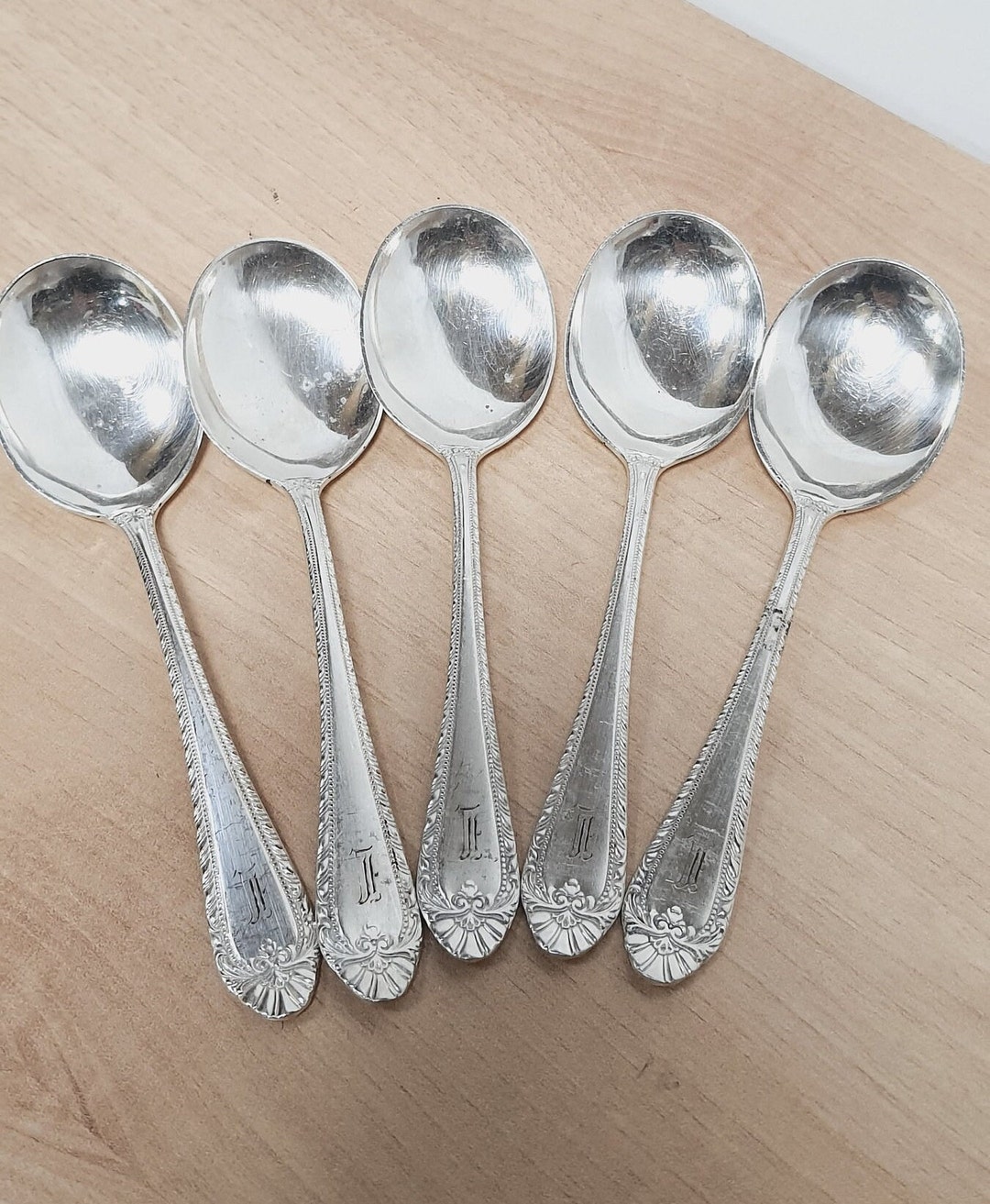 5 Piece Reed & Barton Gumbo Soup Spoons Flatware Set, Old London ...