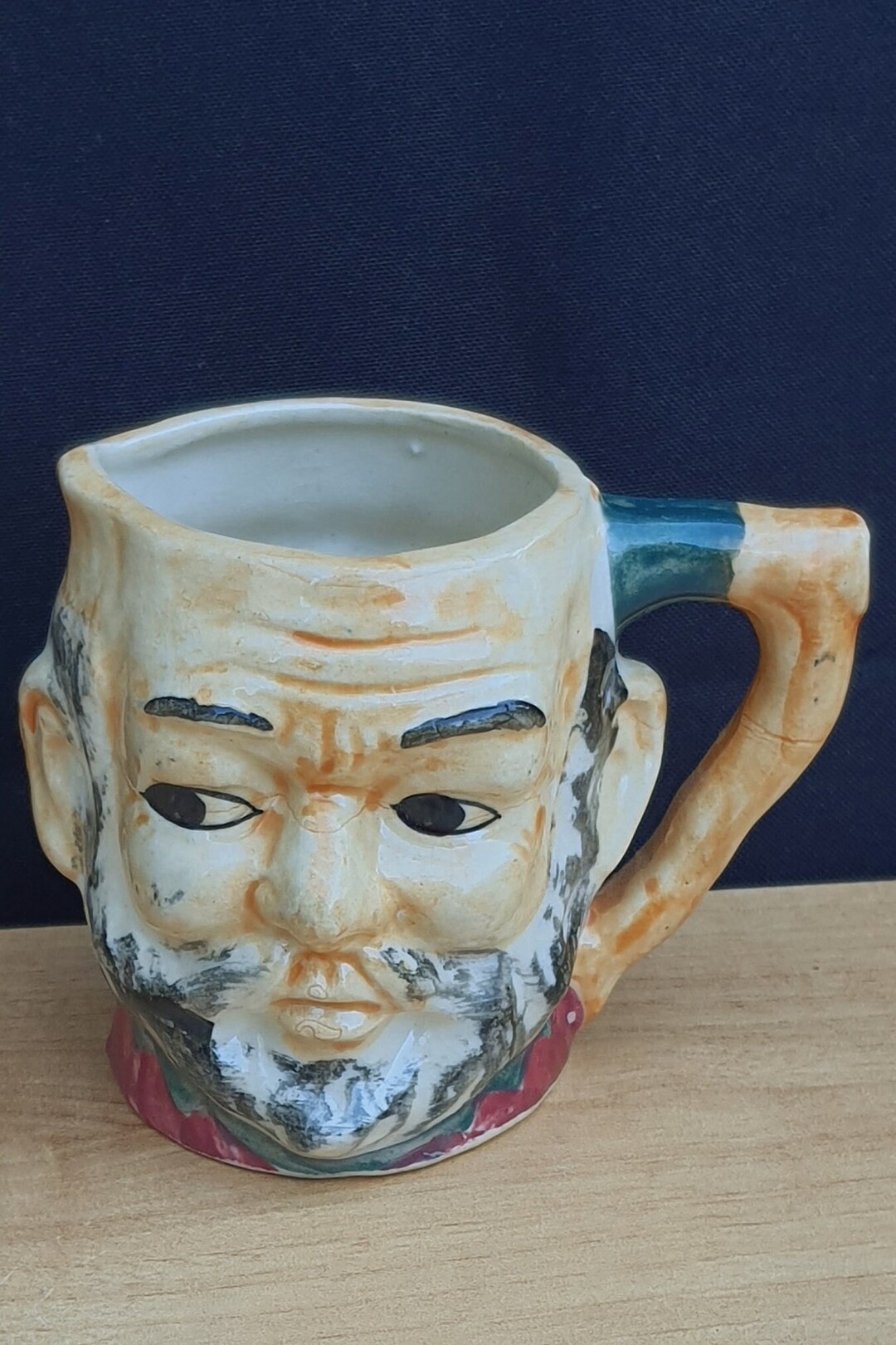 Vintage Ceramic Toby Style Mug , Toby Jug, Coffee Mug, Hand Painted ...