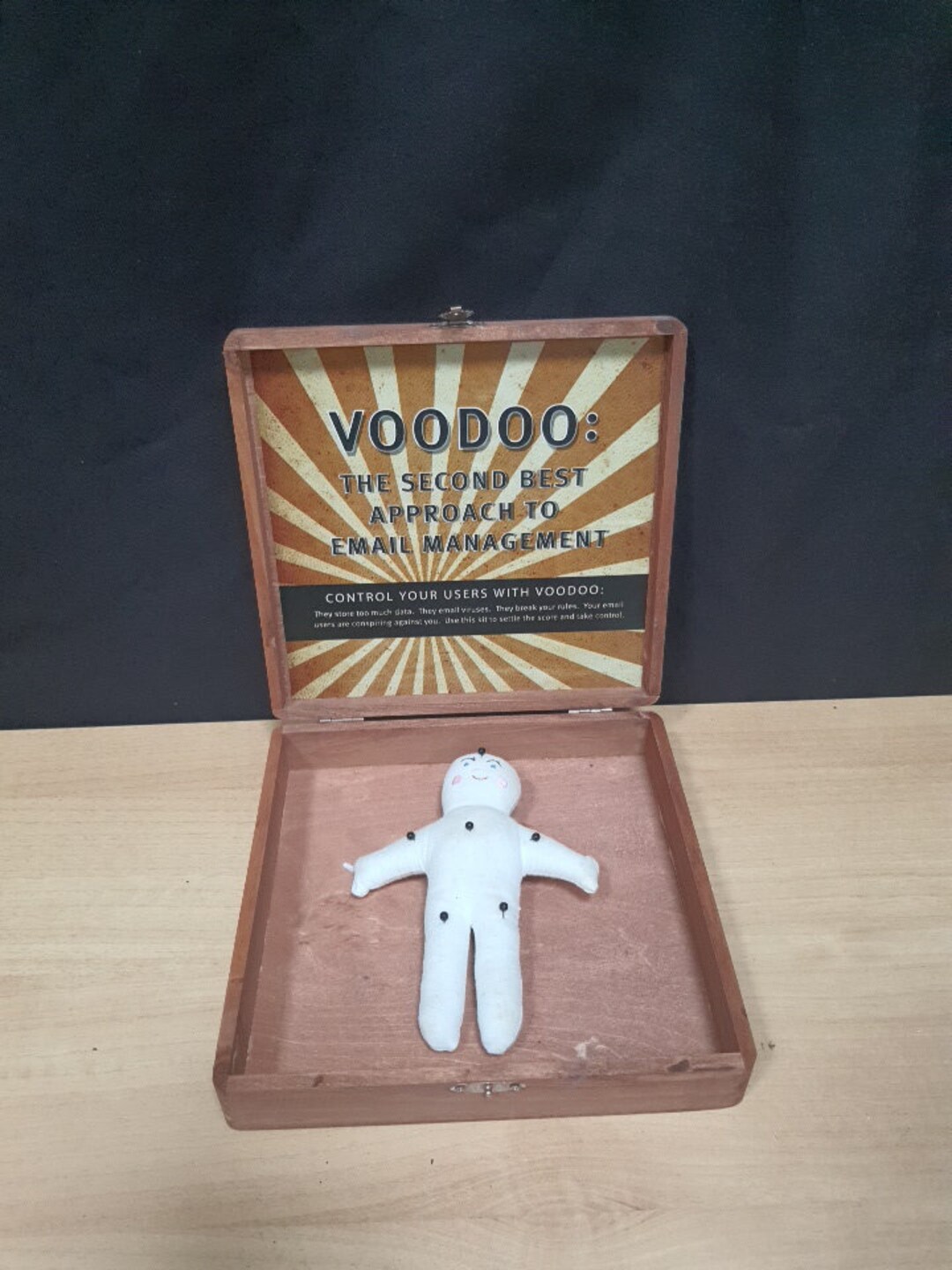 Vintage Handmade Voodoo Doll With Wooden Box, White Voodoo Doll, Brown ...