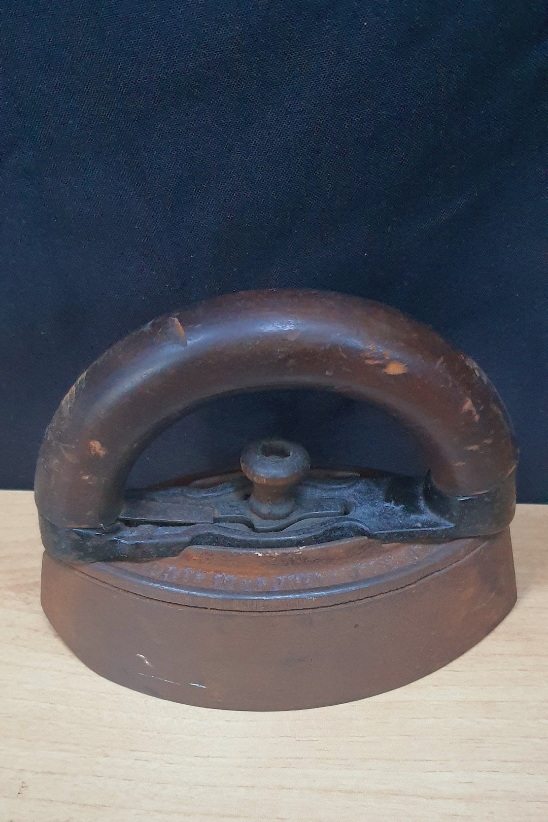 Antique Sad Iron With Removable Wooden Handle Rustic Primitive 1870s ...