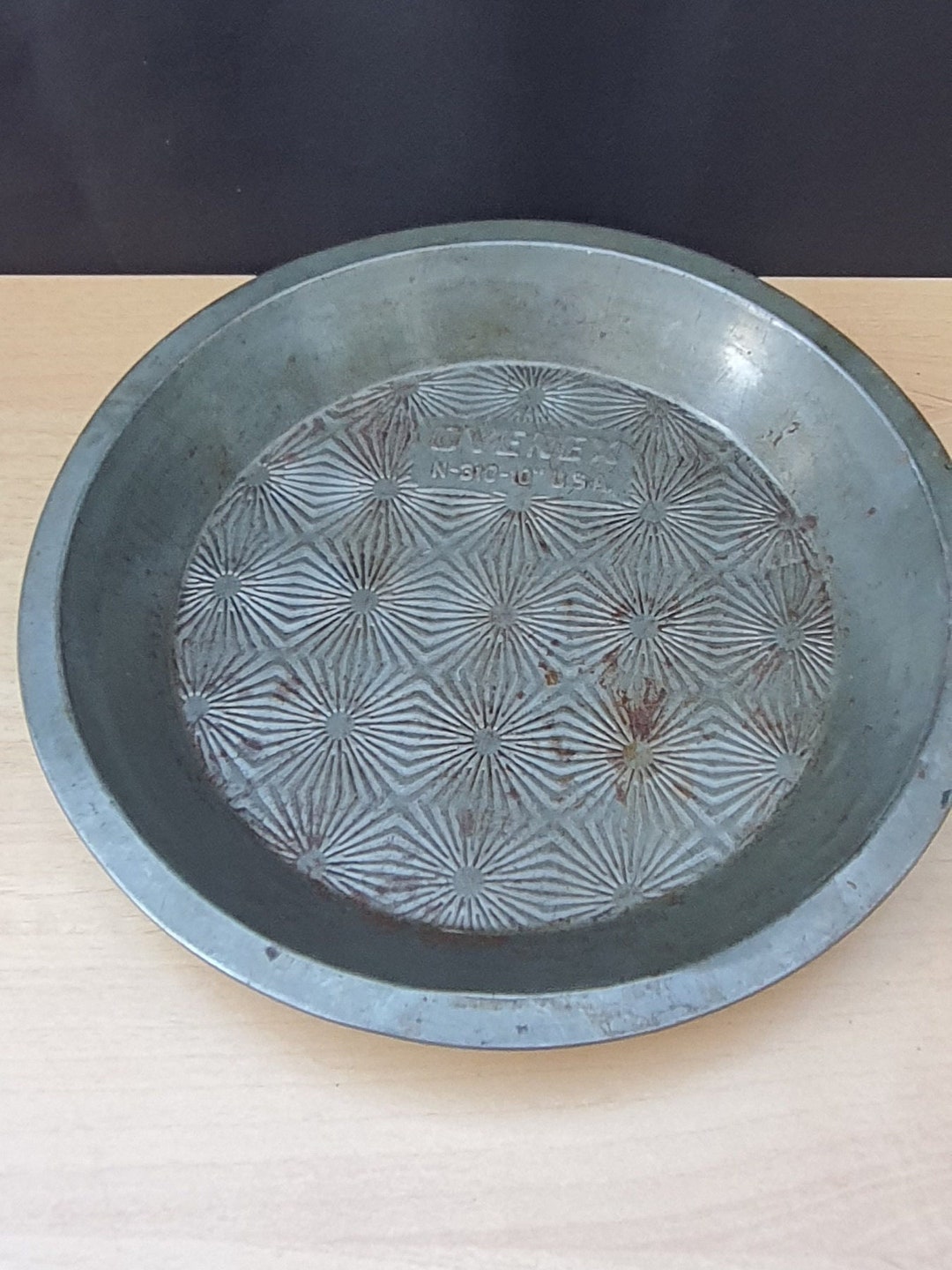 Vintage Ovenex Pie Baking Pan, Starburst Pattern Steel Pie Baking Pan ...