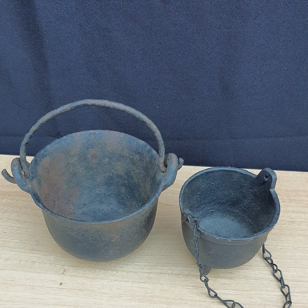 Antique Cast Iron Bucket - Etsy